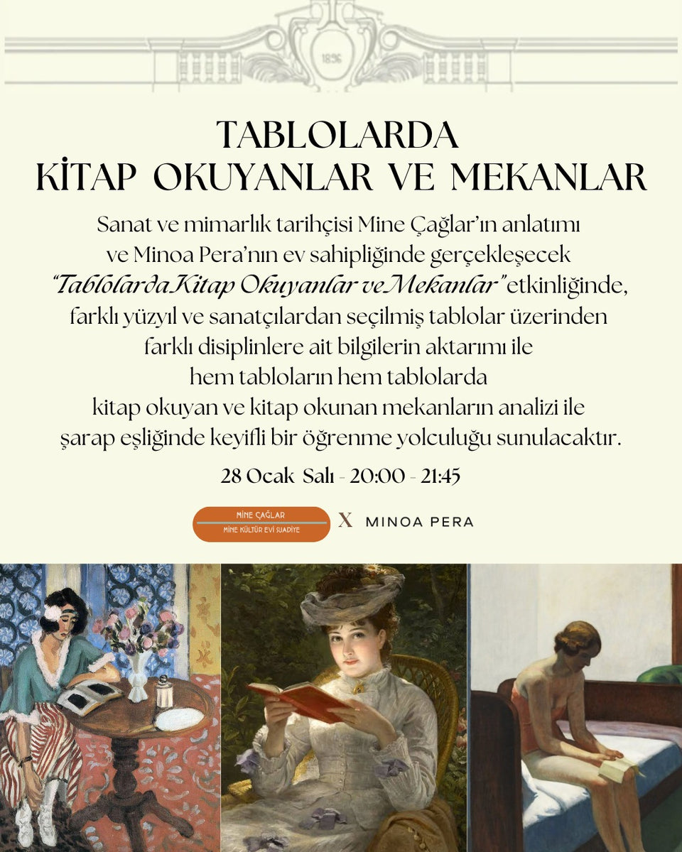 Tablolarda Kitap Okuyanlar ve Mekanlar – Minoa Books